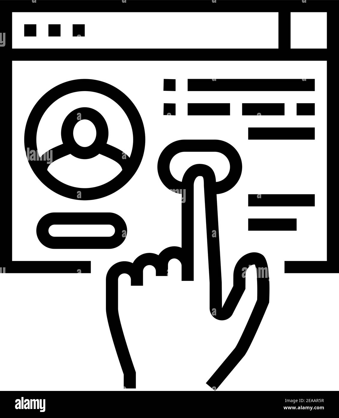 internet profile or blog subscription line icon vector illustration ...