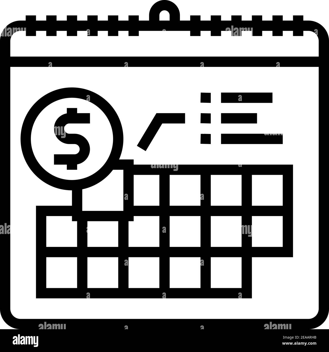 date for payment subscription line icon vector illustration Stock ...