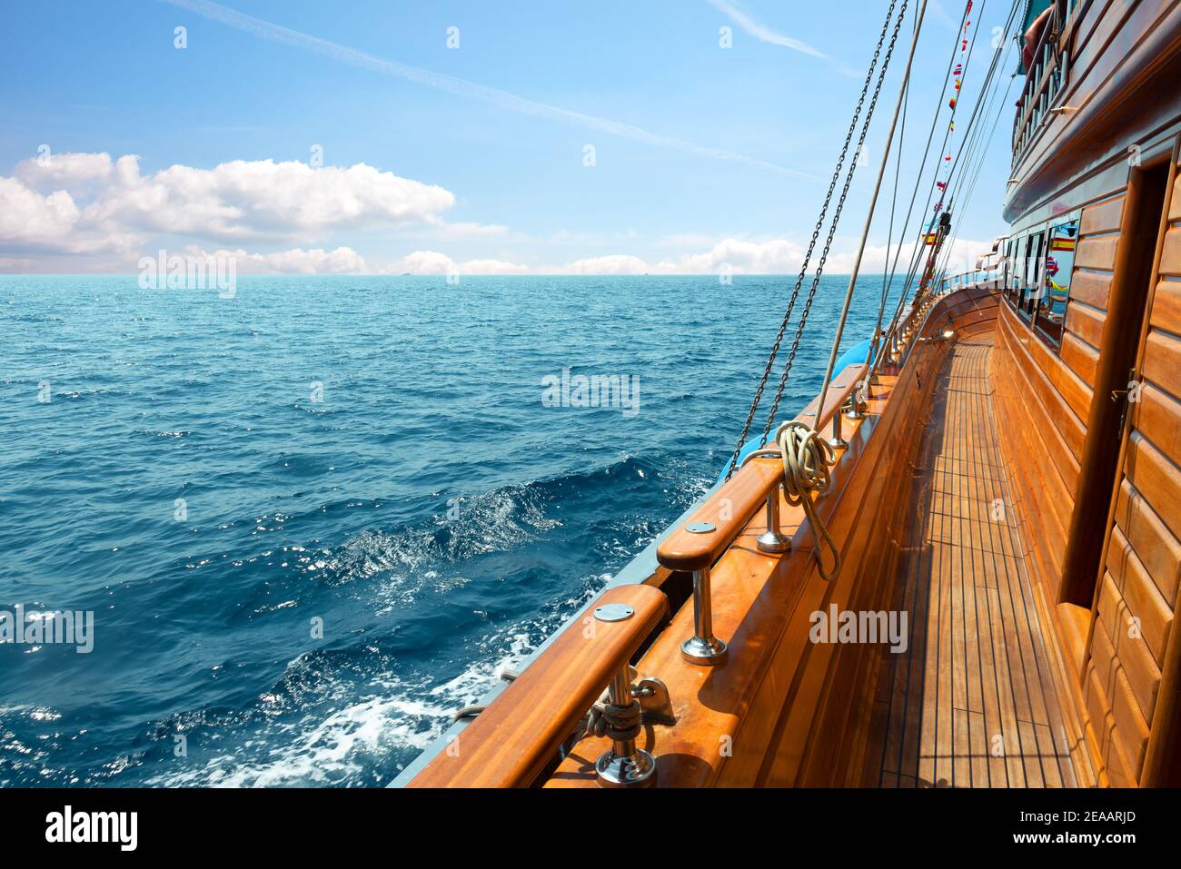 Yacht in the sea at sunny day Stock Photo - Alamy