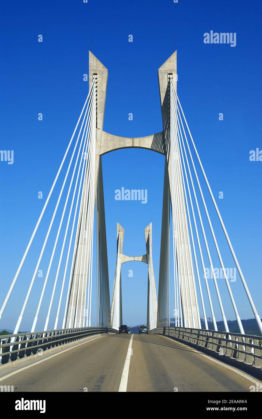 The passage of the suspended bridge Stock Photo - Alamy