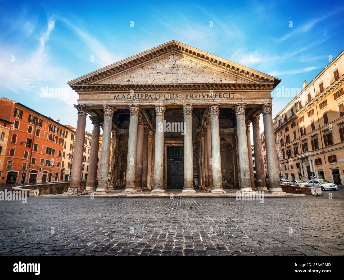 Ancient Pantheon in Rome at cloudy sunrise, Italy Stock Photo - Alamy