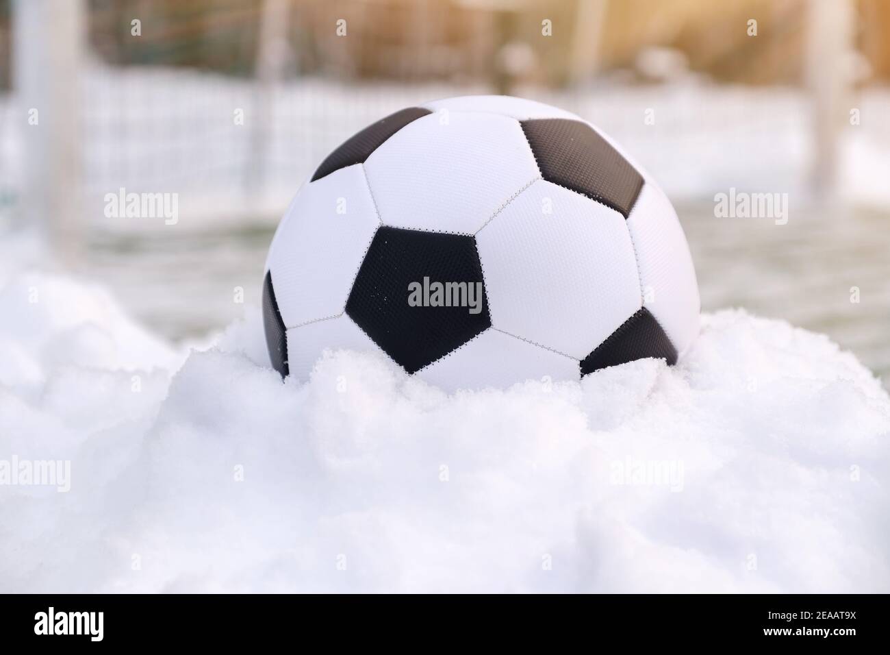 Soccer ball in snow hi-res stock photography and images - Alamy