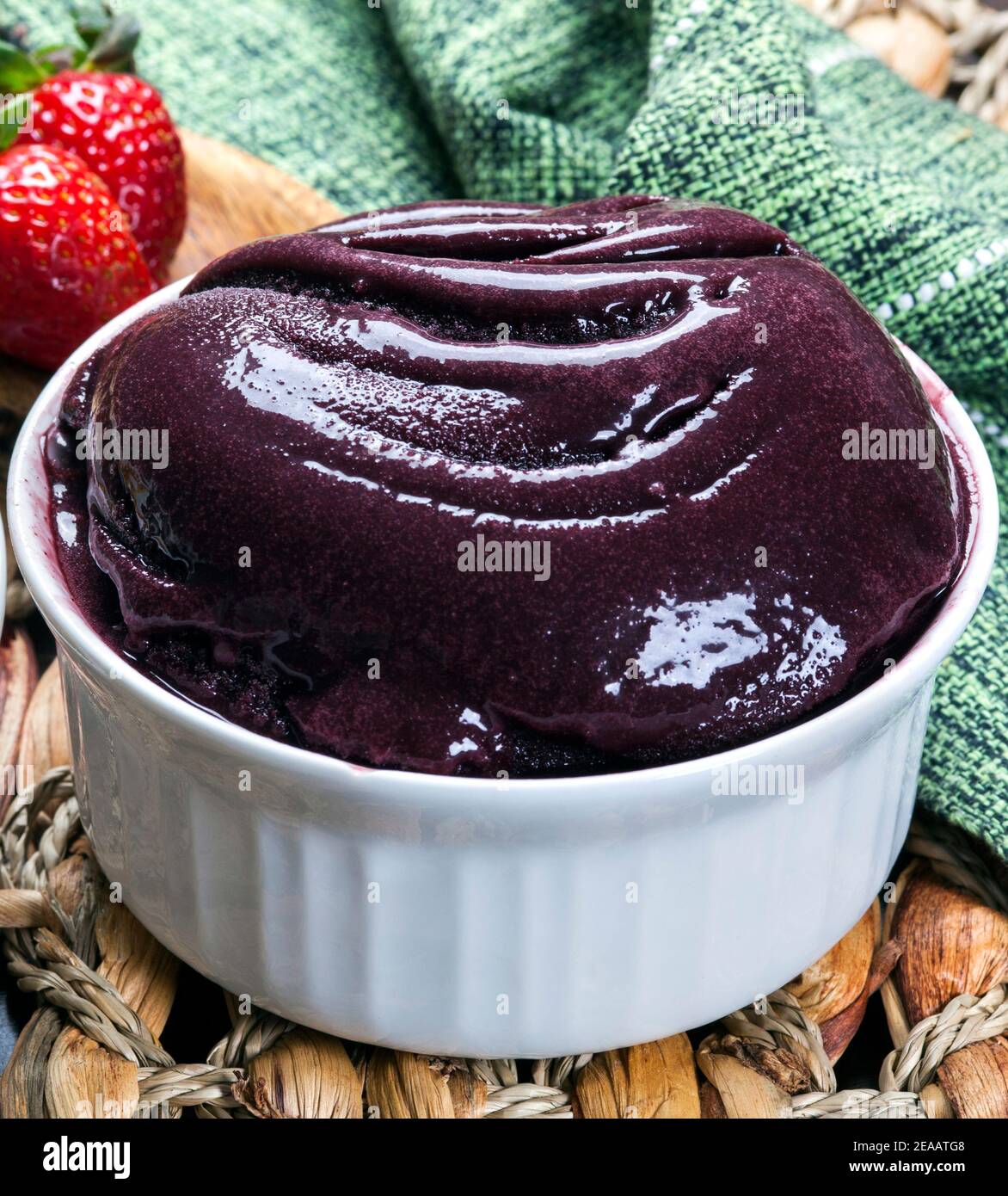 Brazilian Acai with Strawberry gourmet Stock Photo - Alamy