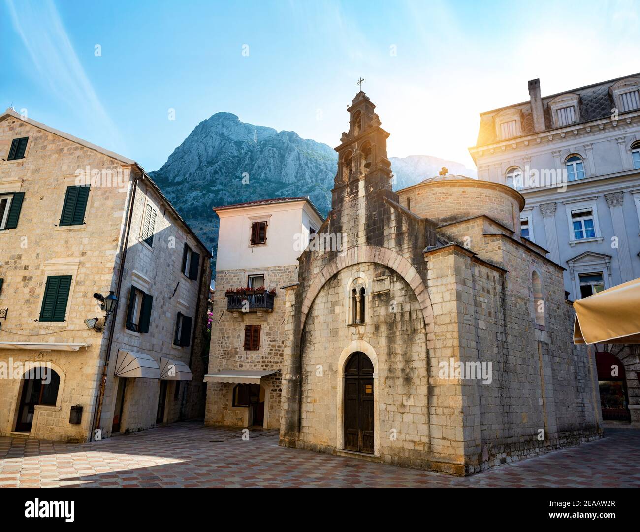 Church of saint Luke in the old town of Kotor Stock Photo - Alamy
