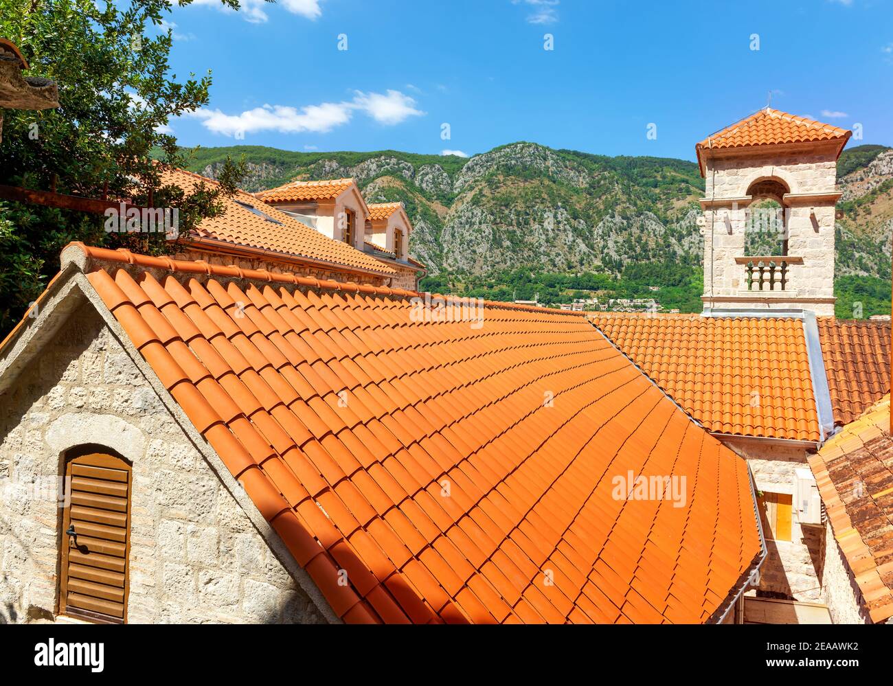 Saint Francis monastery. Saint Francis bell tower at the old town of ...