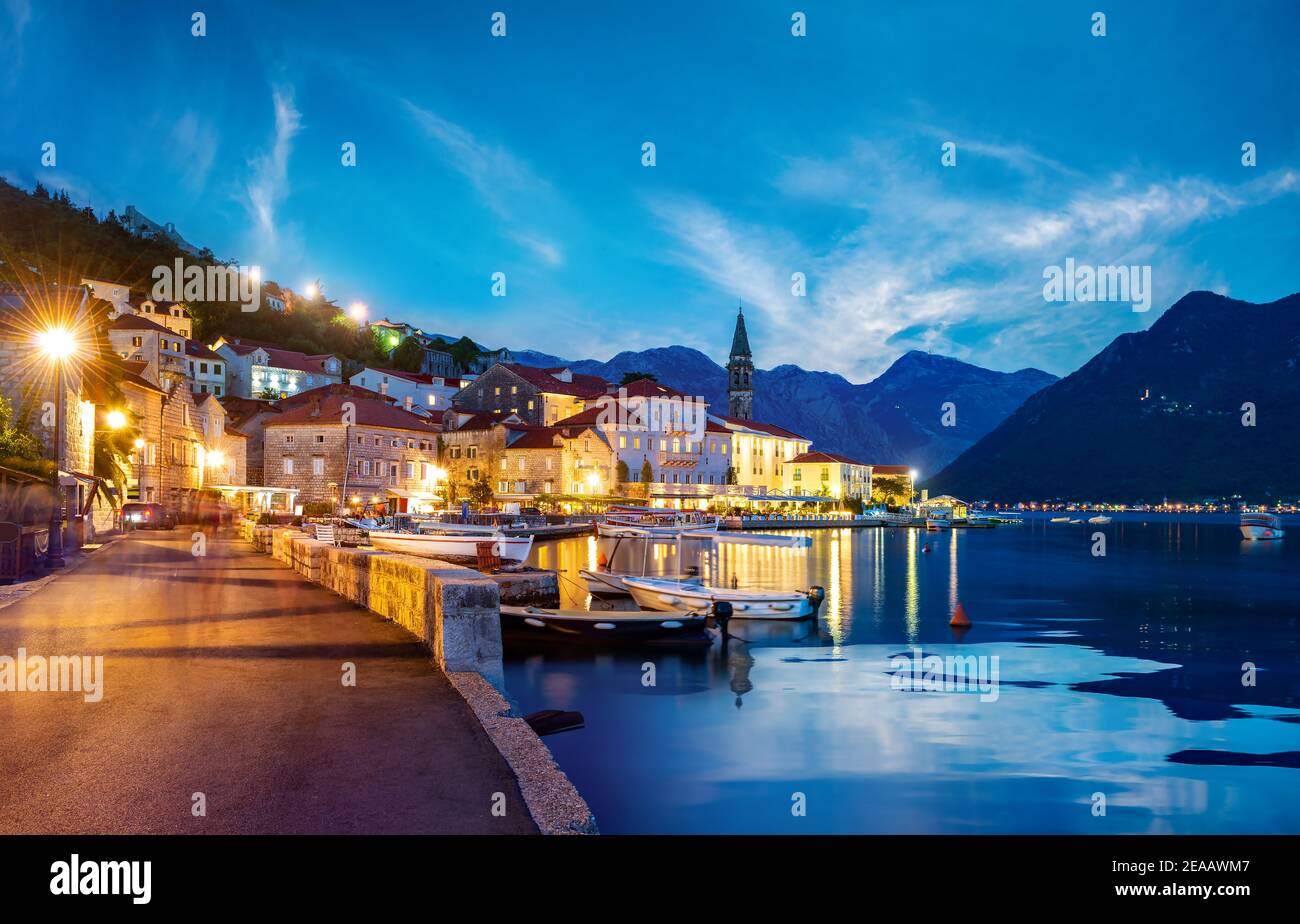 Perast at the bay of kotor hi-res stock photography and images - Alamy