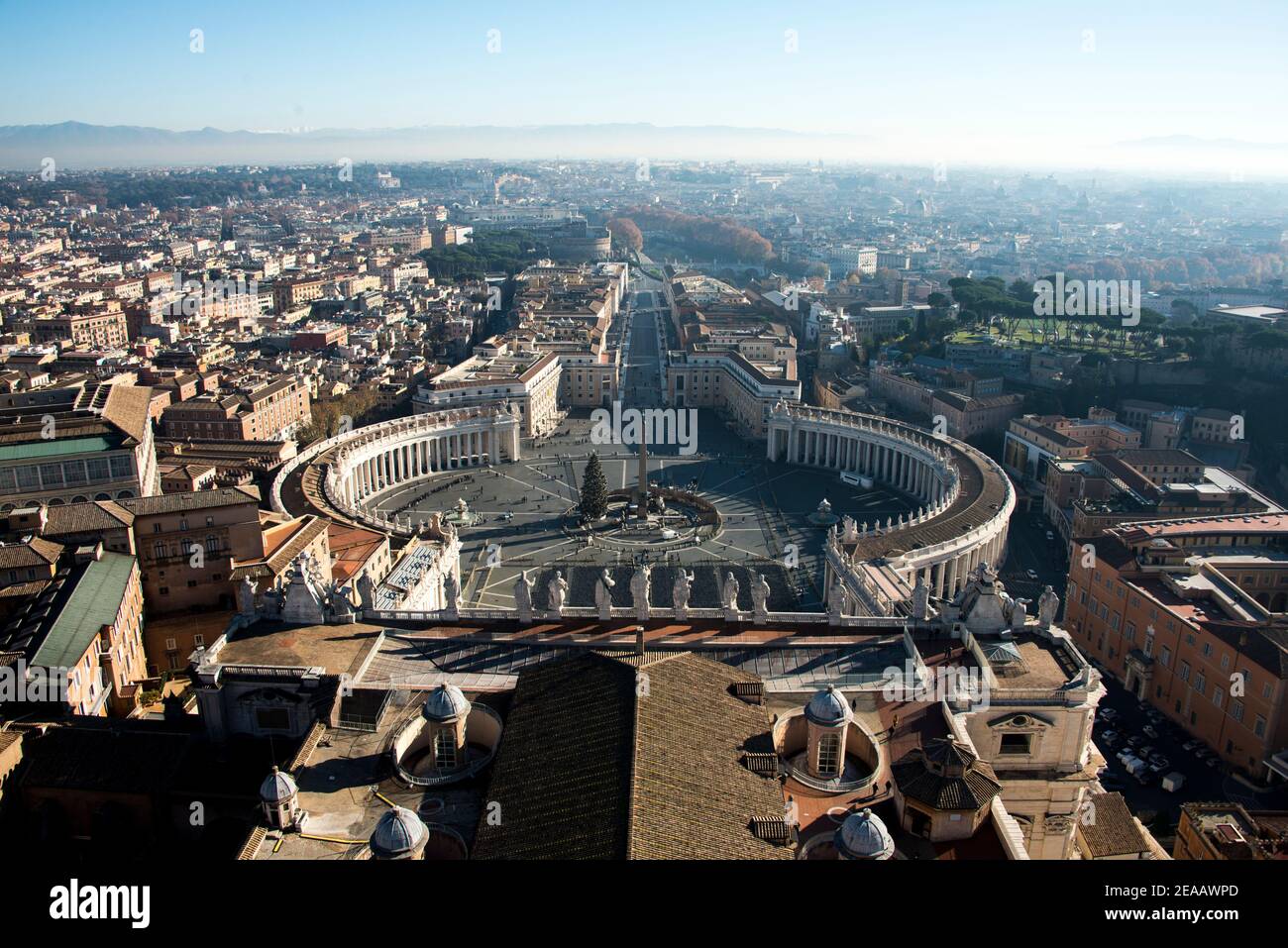 View over Rome from the dome of St. Peter's Basilica, Rome Stock Photo ...