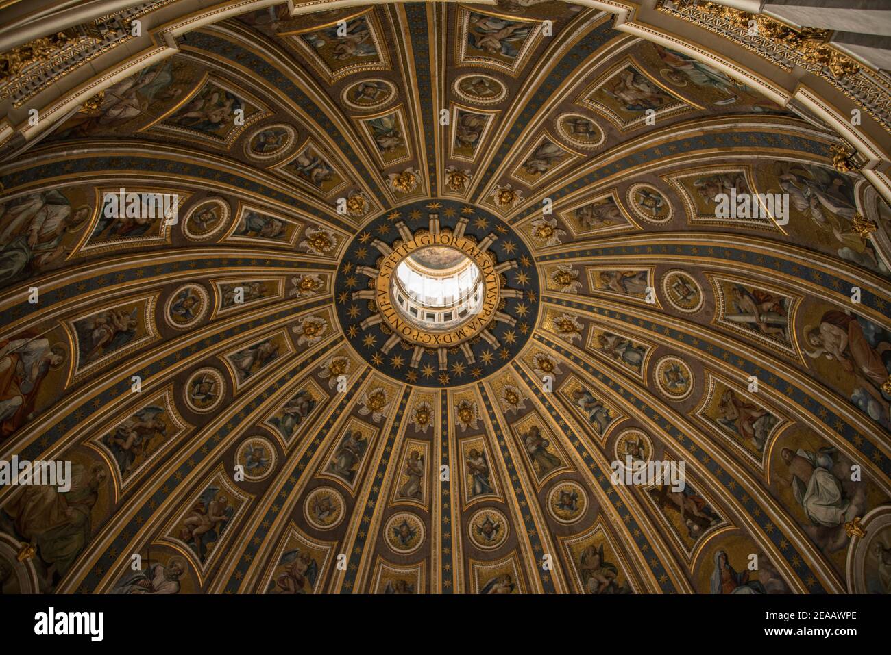 Dome inside of St. Peter's Basilica, Vatican, Rome Stock Photo - Alamy