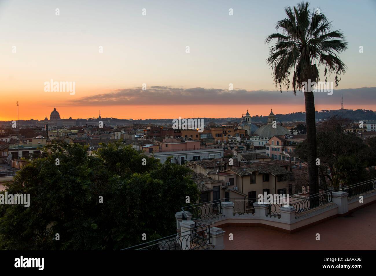 Evening mood over Rome Stock Photo - Alamy