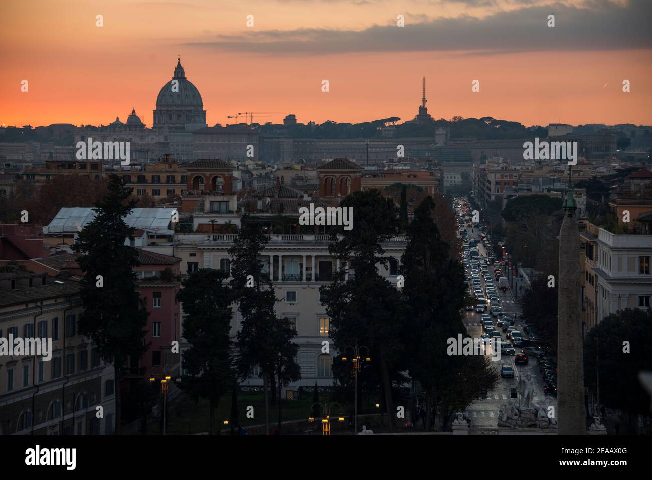 Evening mood over Rome Stock Photo - Alamy