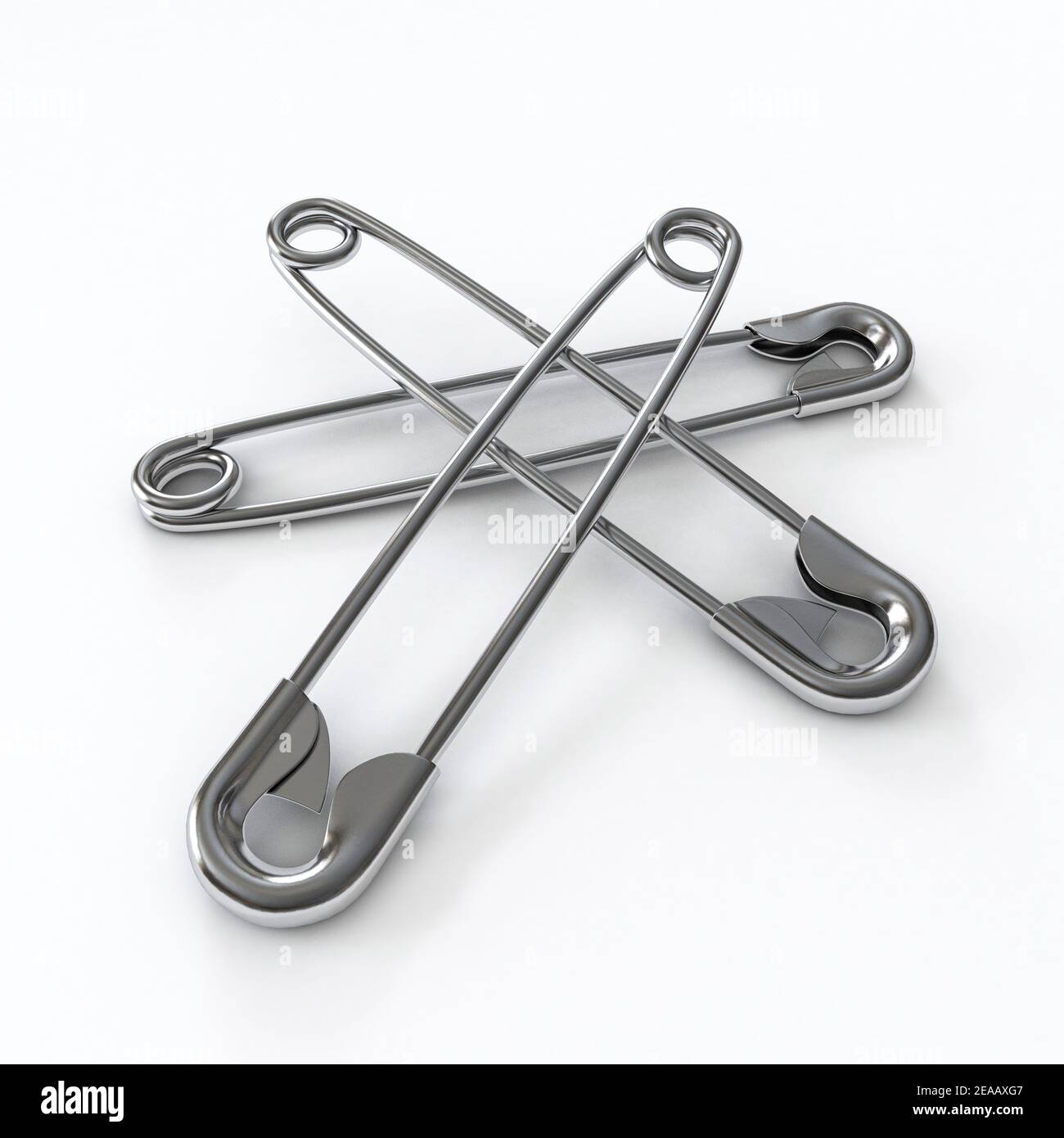 safety pin isolated on white background 3d illustration Stock Photo - Alamy