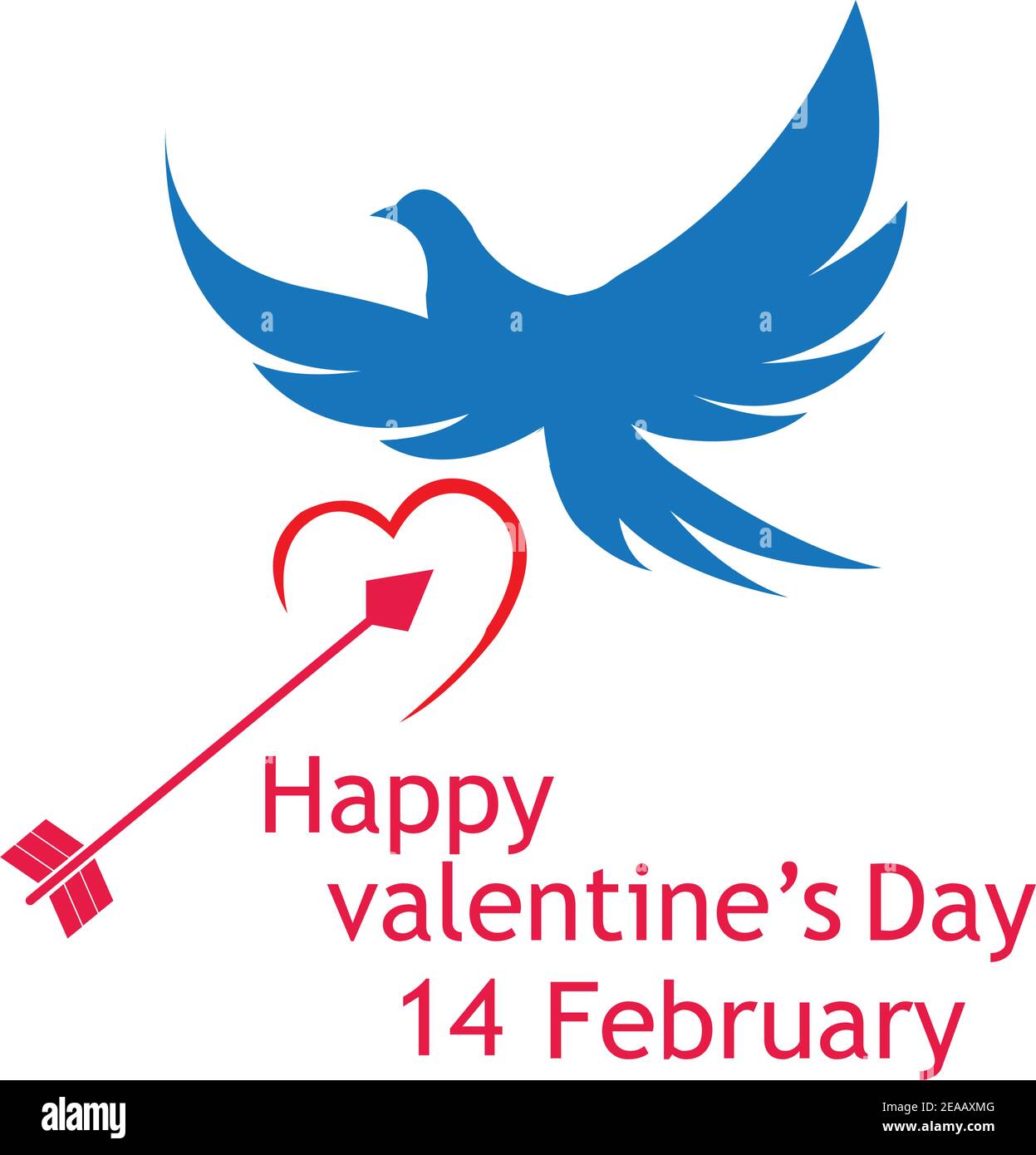 Valentines Day Logo Design Vector illustration template Stock Vector ...