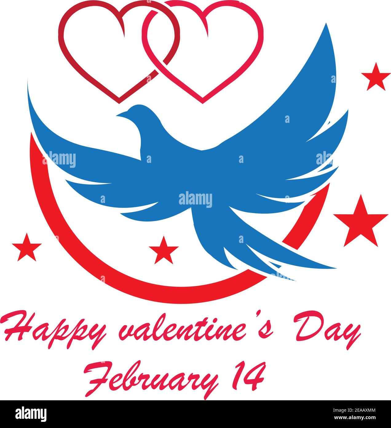 Valentines Day Logo Design Vector illustration template Stock Vector ...