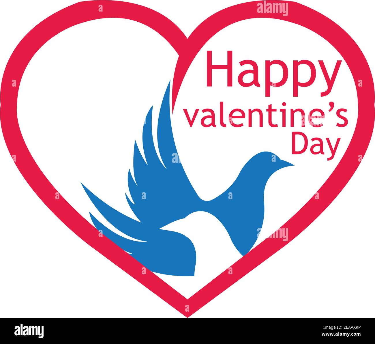 Valentines Day Logo Design Vector illustration template Stock Vector ...