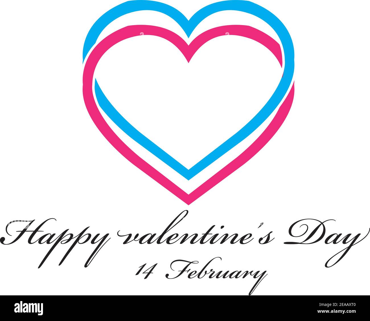 Valentines Day Logo Design Vector illustration template Stock Vector ...