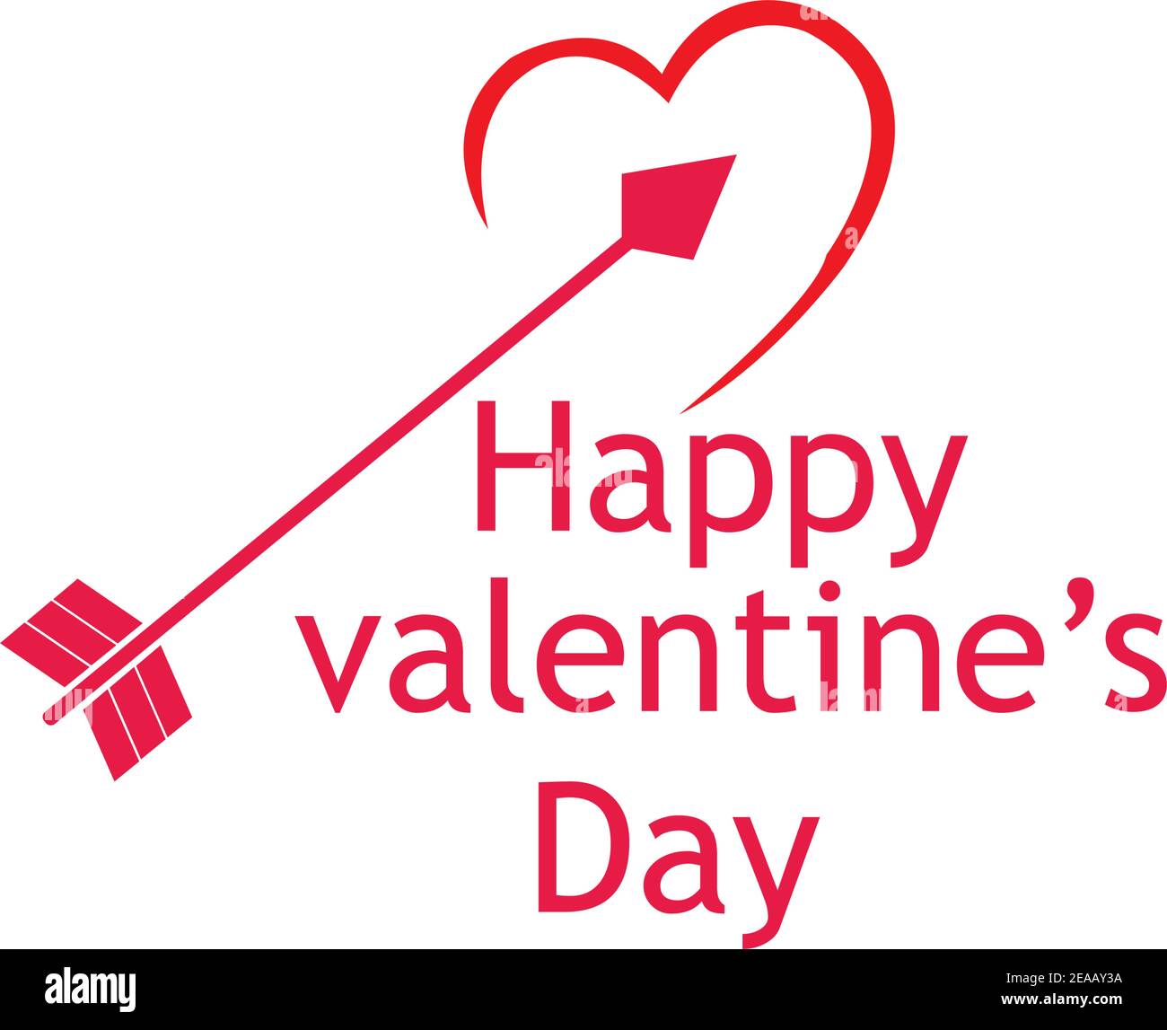 Valentines Day Logo Design Vector illustration template Stock Vector ...