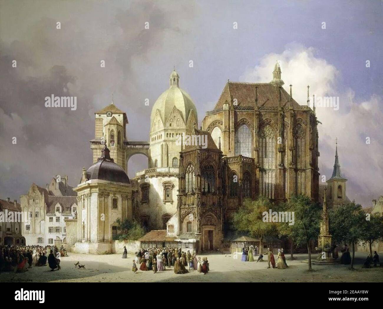 Michael Neher - Der Dom zu Aachen (1853 Stock Photo - Alamy