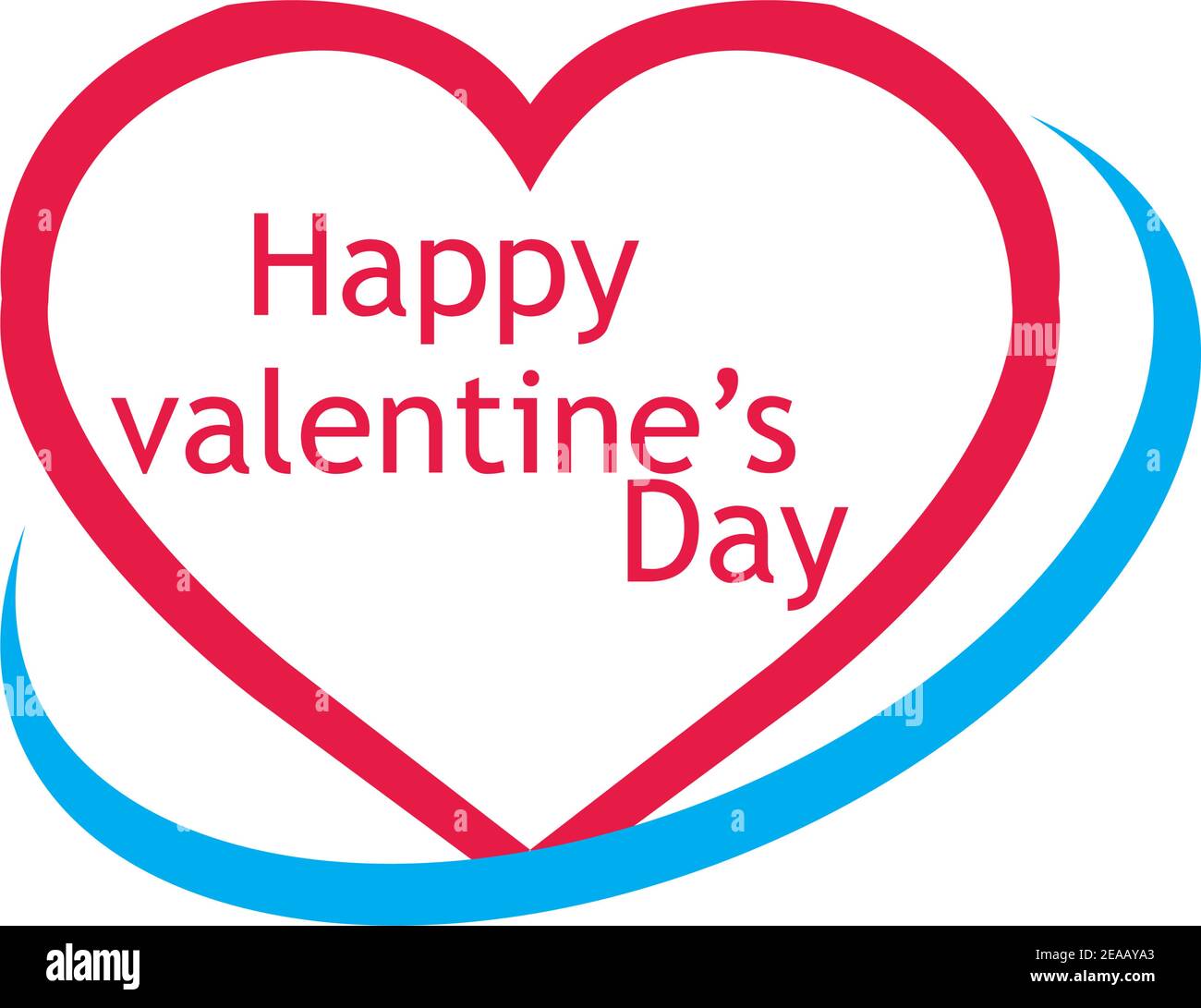 Valentines Day Logo Design Vector illustration template Stock Vector ...