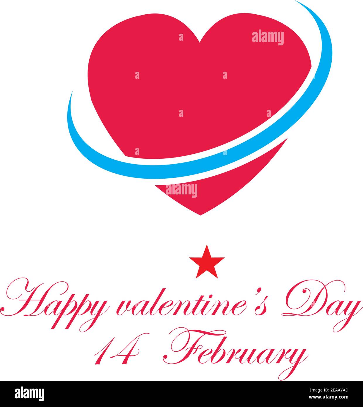 Valentines Day Logo Design Vector illustration template Stock Vector ...