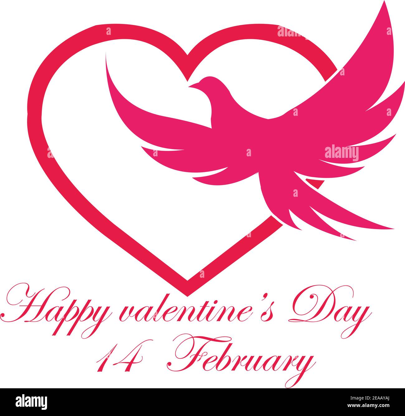 Valentines Day Logo Design Vector illustration template Stock Vector ...