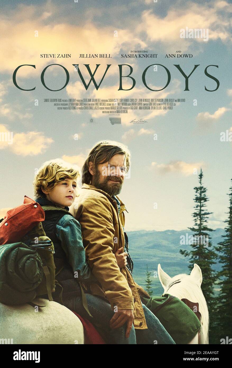COWBOYS, US poster, from left: Sasha Knight, Steve Zahn, 2020. © Samuel ...