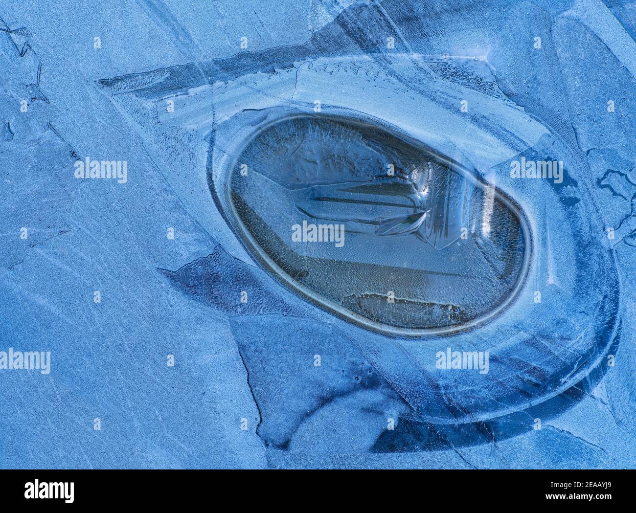 Close-up, stones, frozen in the ice Stock Photo - Alamy