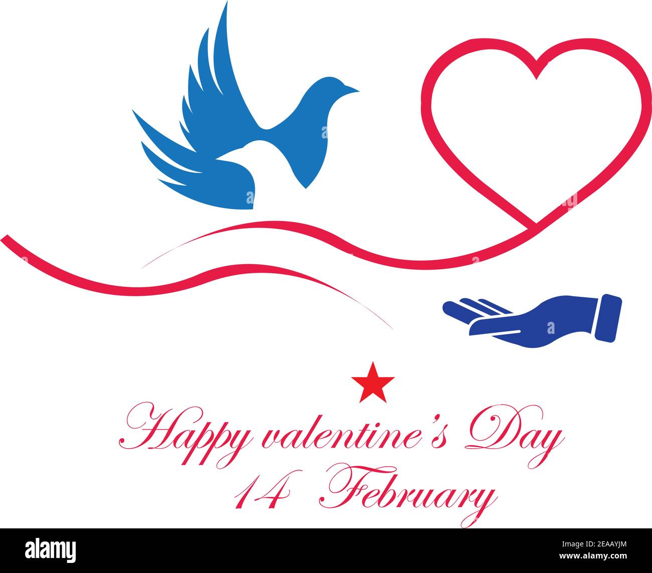 Valentines Day Logo Design Vector illustration template Stock Vector ...