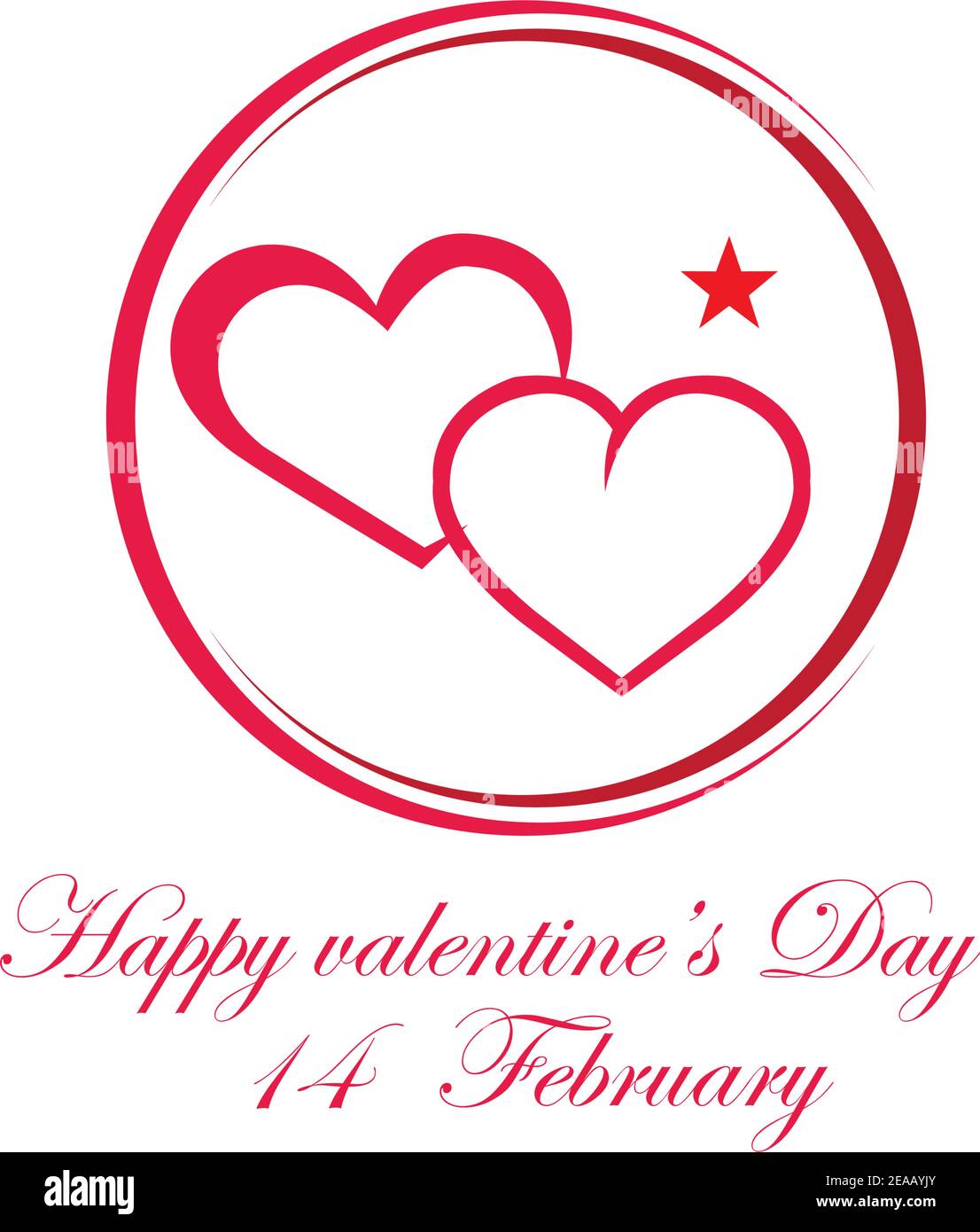 Valentines Day Logo Design Vector illustration template Stock Vector ...