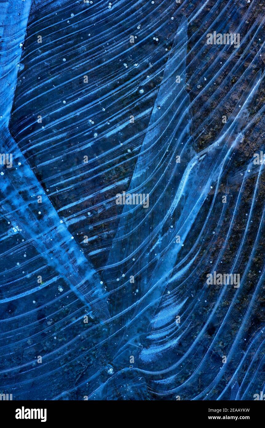 Close-up, structure on ice Stock Photo - Alamy