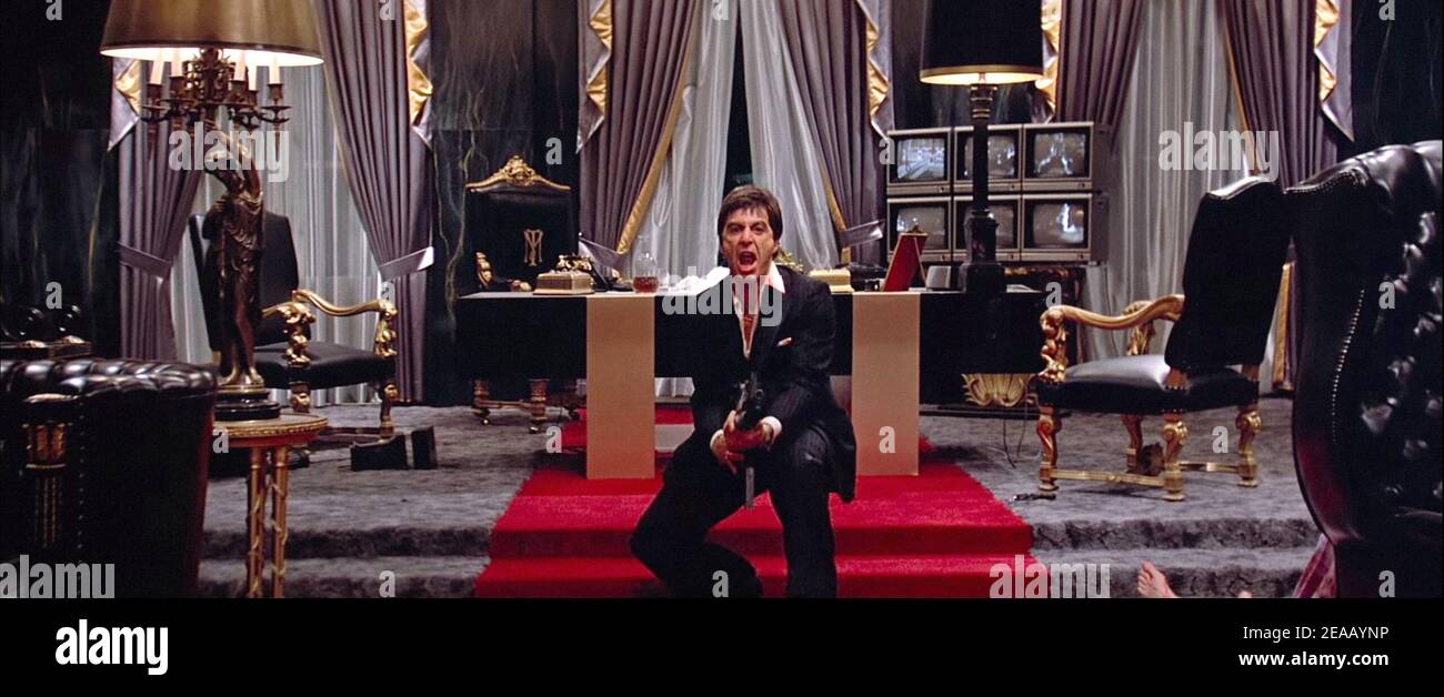DE PALMA, Al Pacino, in a scene from SCARFACE, 1983, 2015. © A24 ...