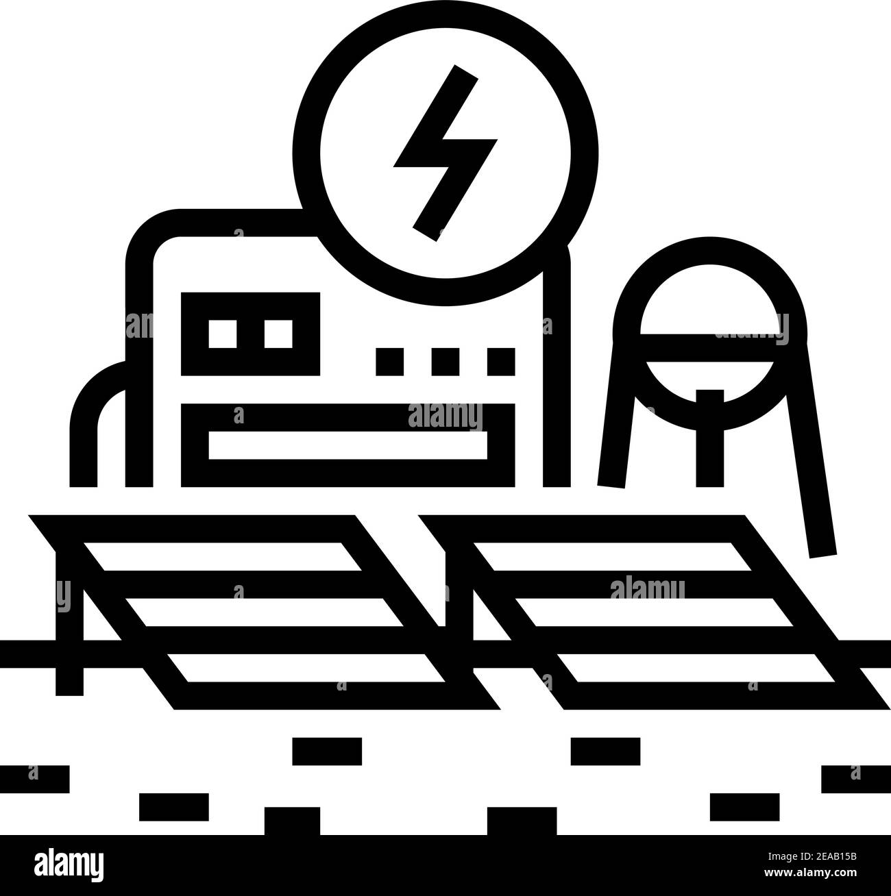 energy station space line icon vector illustration Stock Vector Image ...