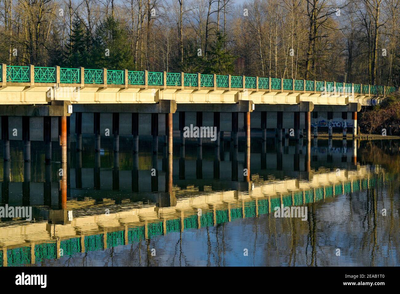 Jacob Haldi Bridge to McMillan Island, Fort Langley, British Columbia ...
