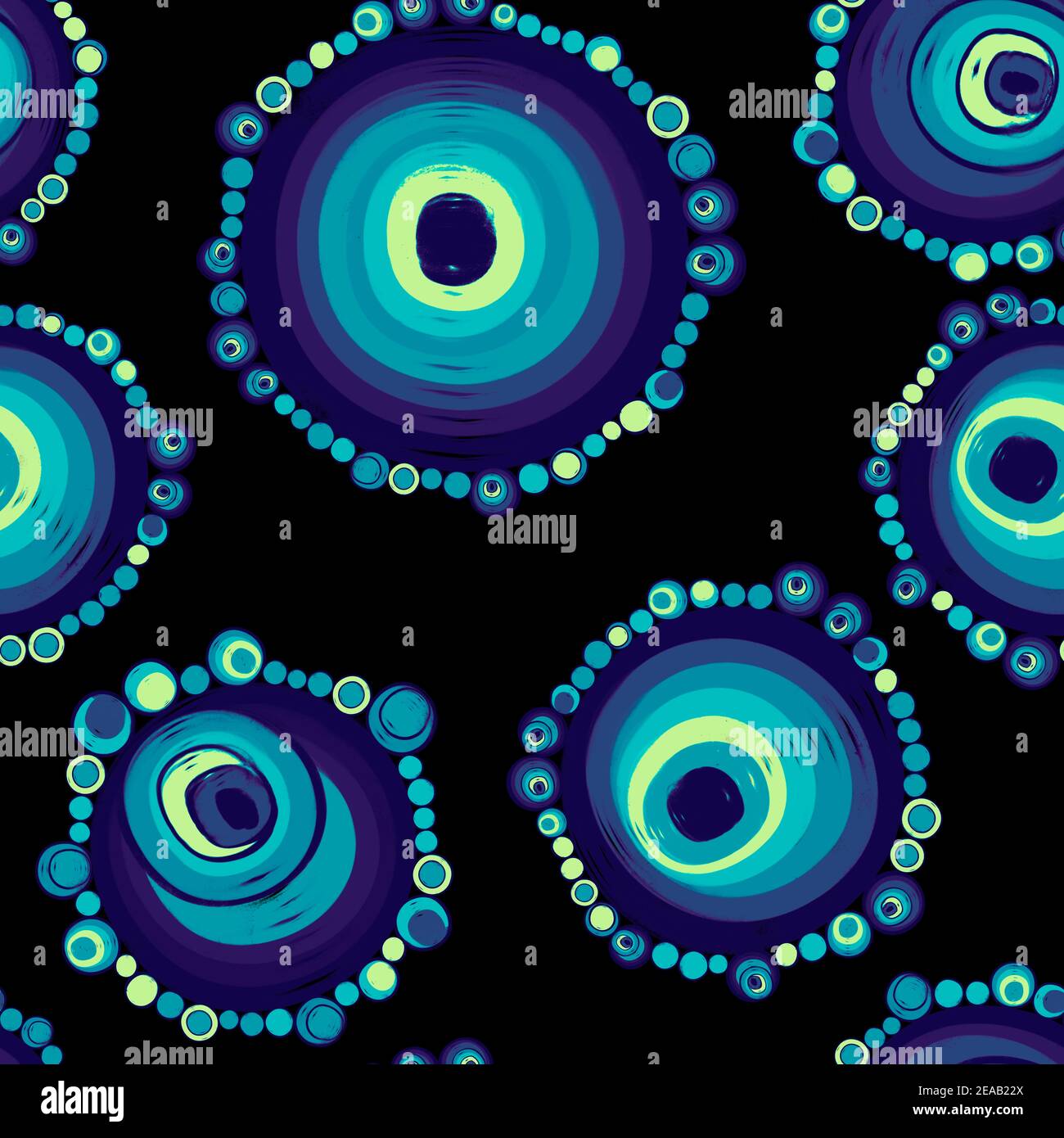 Evil Turkish eyes doodle drawing seamless pattern.Different shapes.Free ...