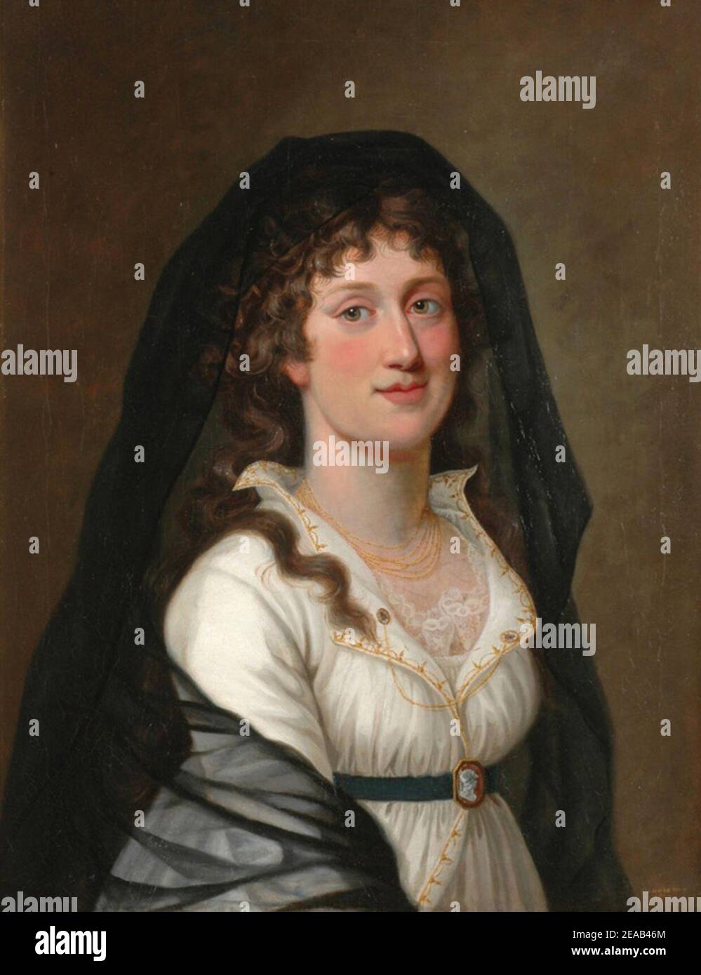 Naumann - Portrait of a highly aristocratic lady Stock Photo - Alamy