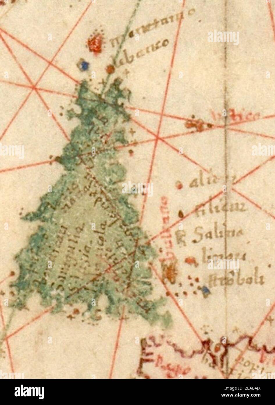 Nautical chart of Mediterranean area, including Europe with British ...