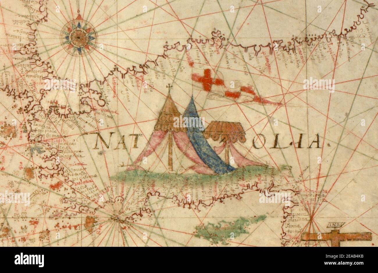 Nautical chart of Mediterranean area, including Europe with British ...