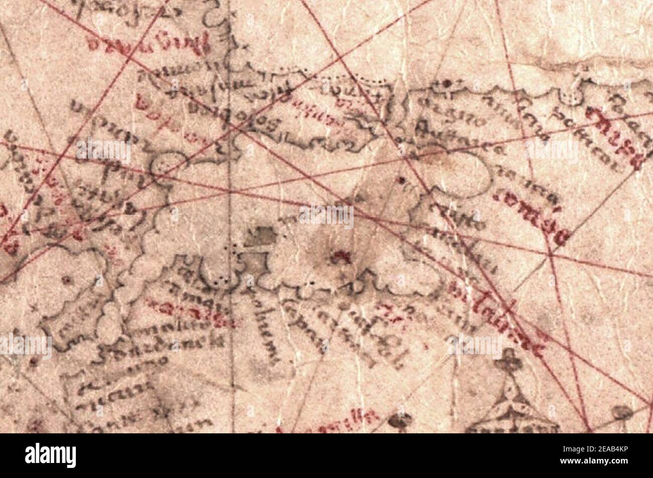 Nautical chart of the Mediterranean area, including Europe with British ...