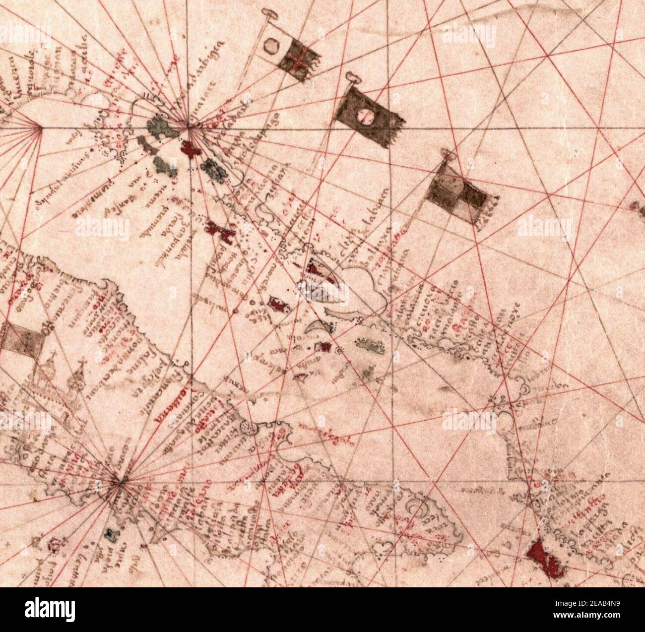 Nautical chart of the Mediterranean area, including Europe with British ...