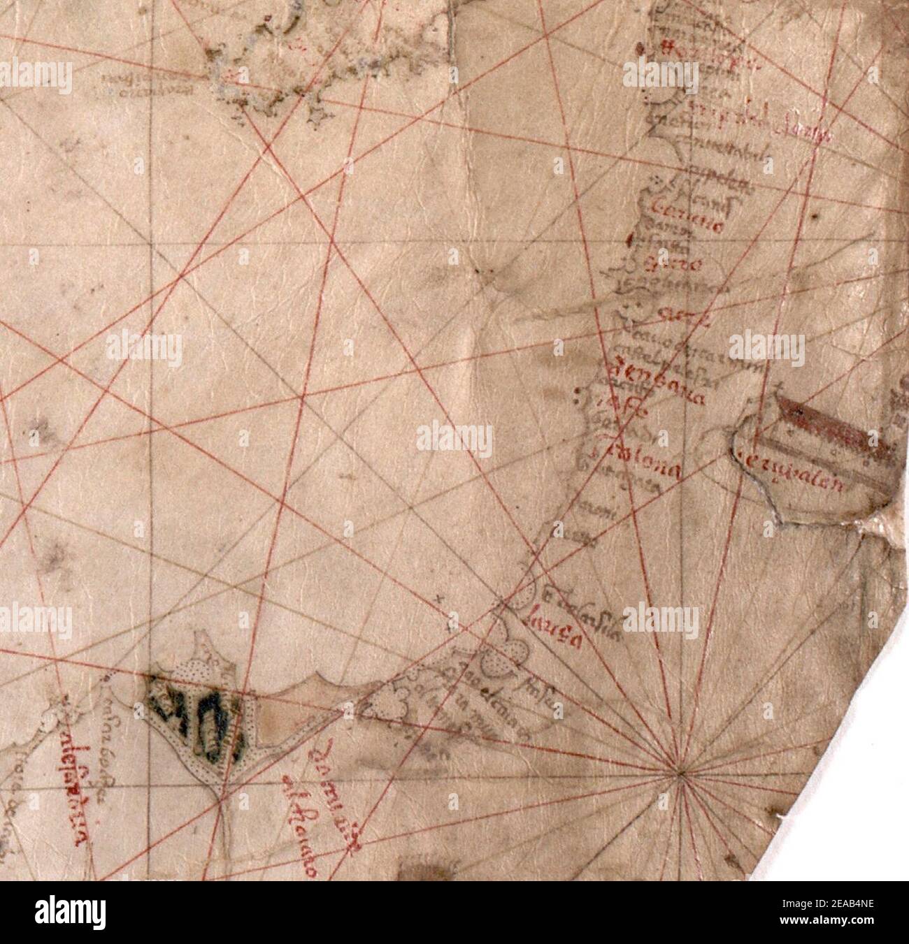 Nautical chart of the Mediterranean area, including Europe with British ...