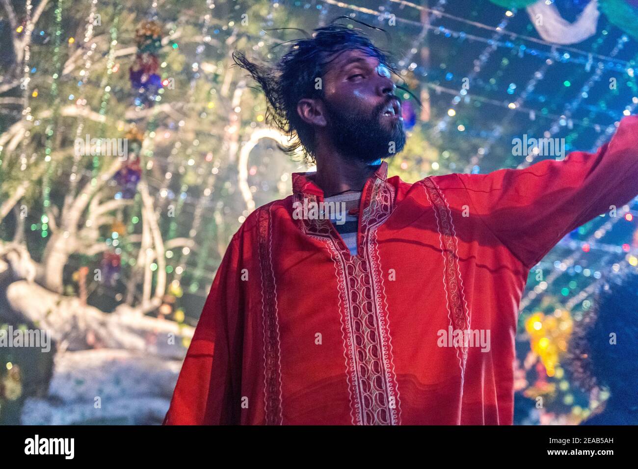 Sufi Man at the Shrine of Baba Shah Jamal On A Thursday Night, Lahore ...