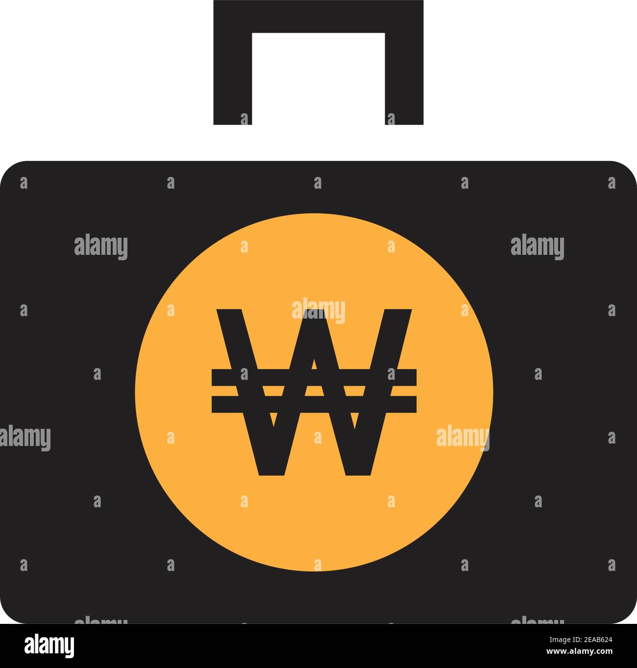 South Korean Won symbol icon Vector Stock Vector Image & Art - Alamy