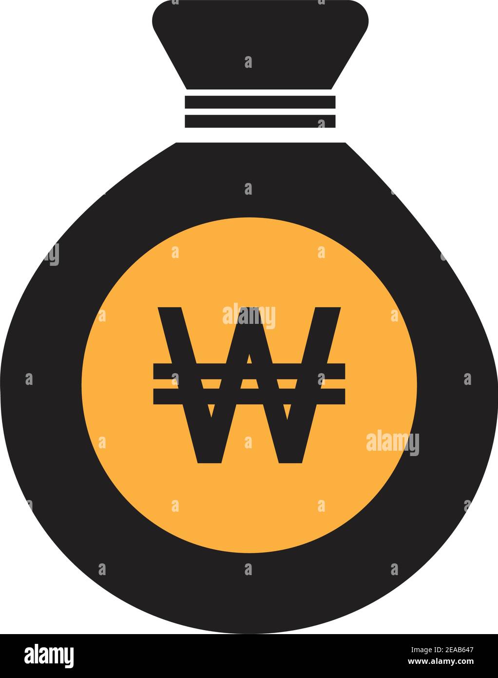 South Korean Won symbol icon Vector Stock Vector Image & Art - Alamy