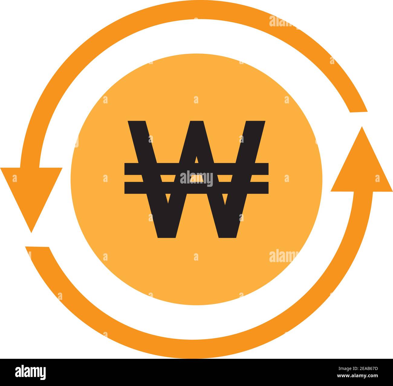 South Korean Won symbol icon Vector Stock Vector Image & Art - Alamy