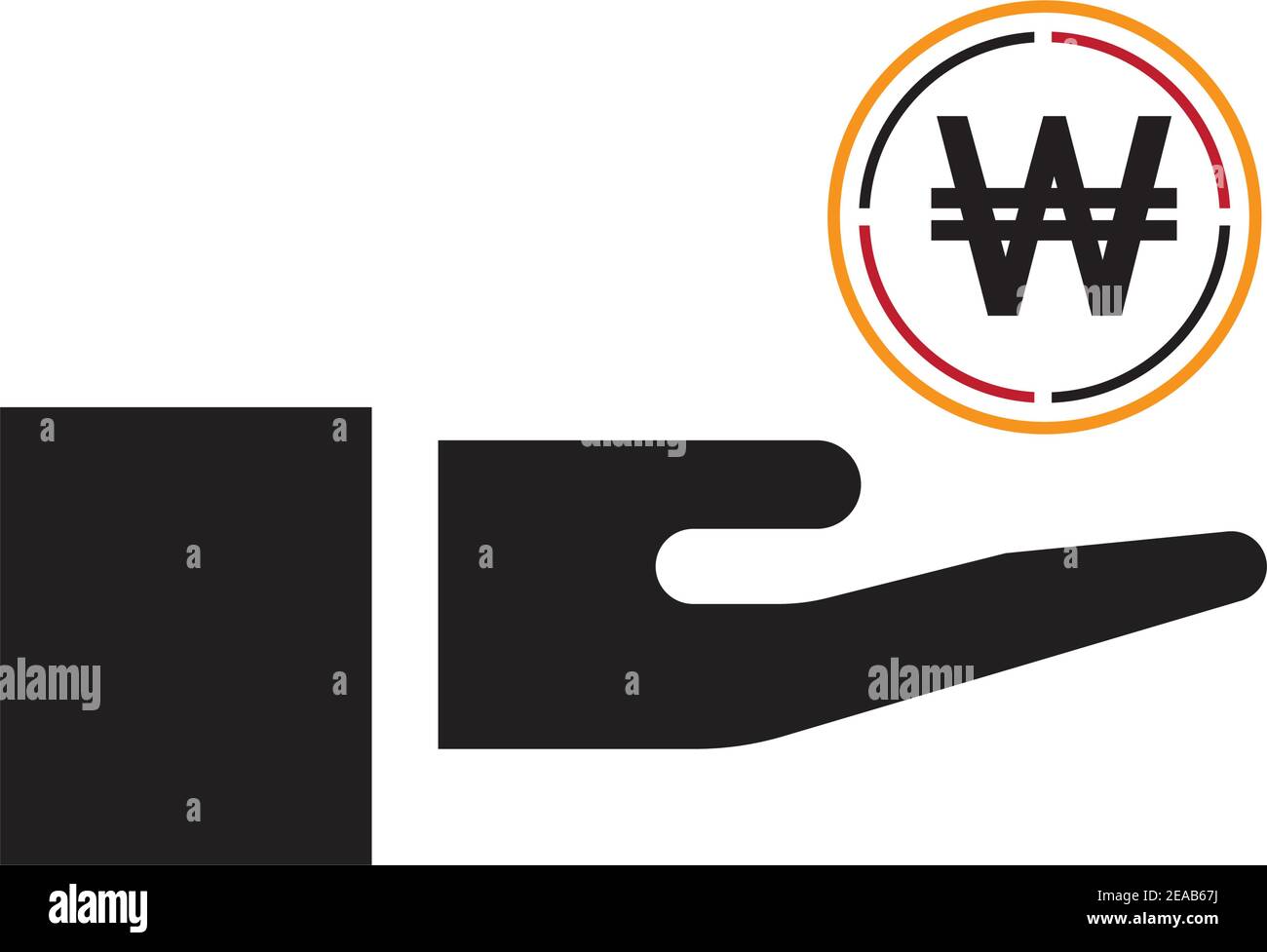 South Korean Won symbol icon Vector Stock Vector Image & Art - Alamy