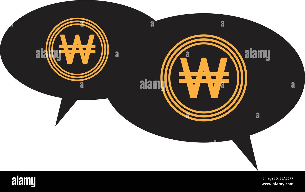 South Korean Won symbol icon Vector Stock Vector Image & Art - Alamy