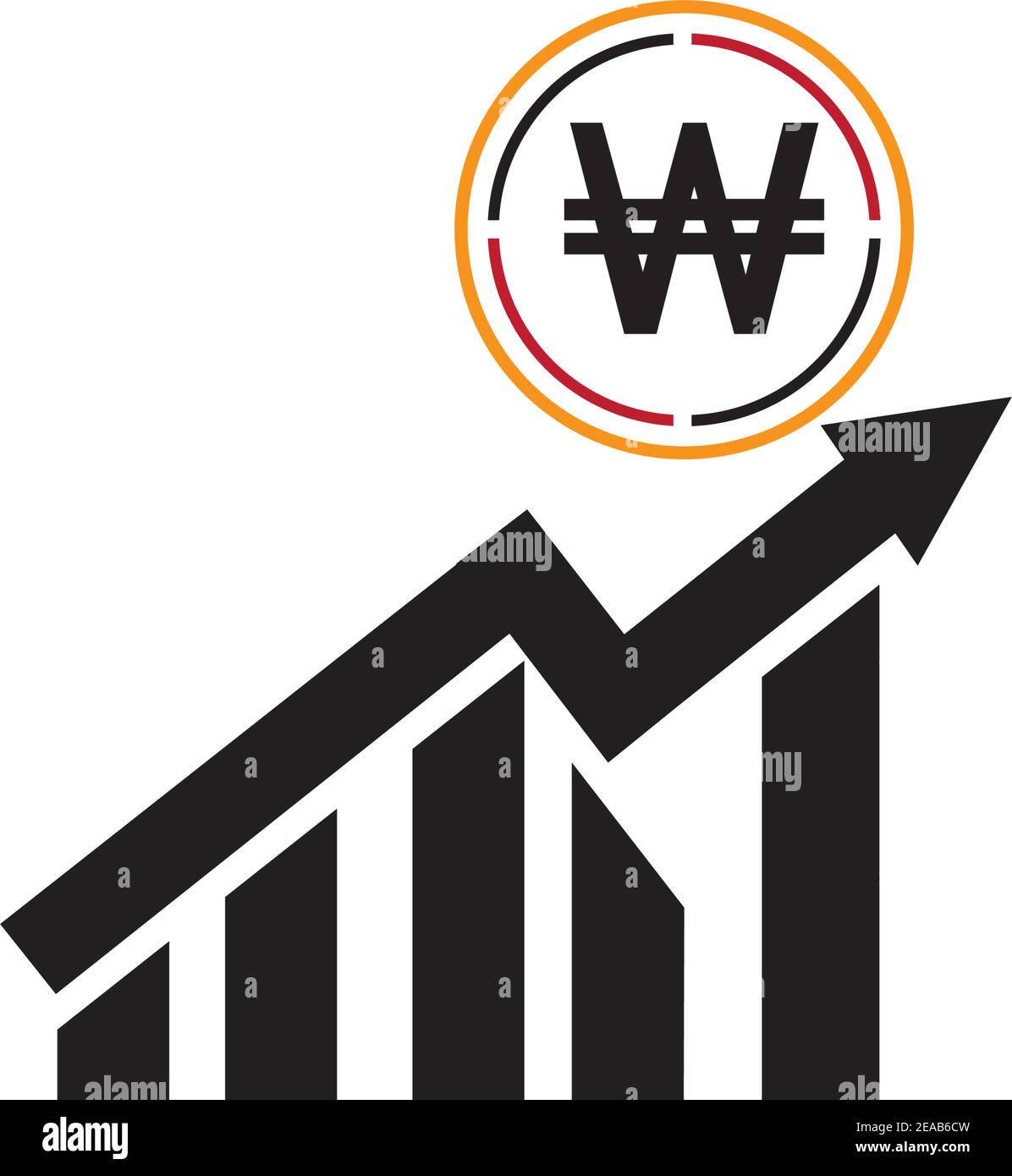 South Korean Won symbol icon Vector Stock Vector Image & Art - Alamy