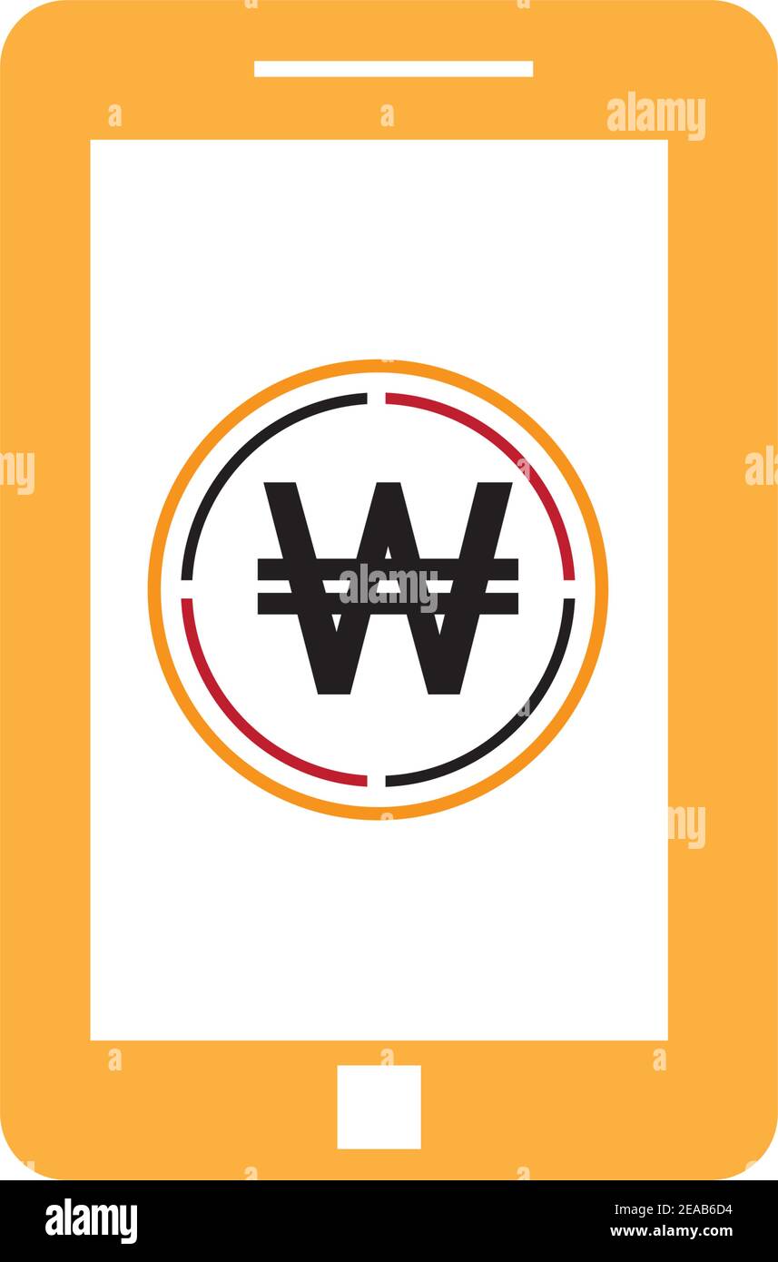 South Korean Won symbol icon Vector Stock Vector Image & Art - Alamy