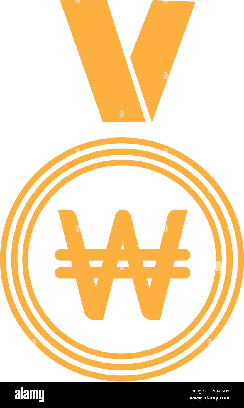 South Korean Won symbol icon Vector Stock Vector Image & Art - Alamy