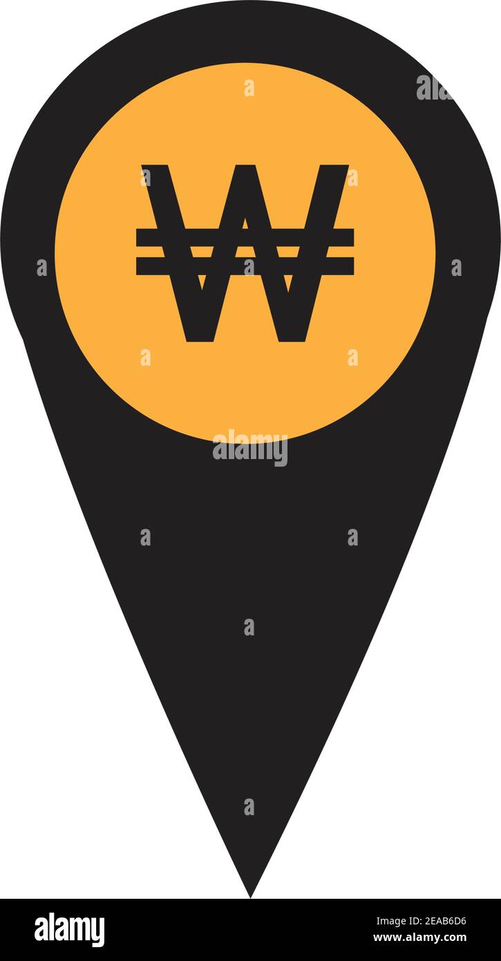 South Korean Won symbol icon Vector Stock Vector Image & Art - Alamy