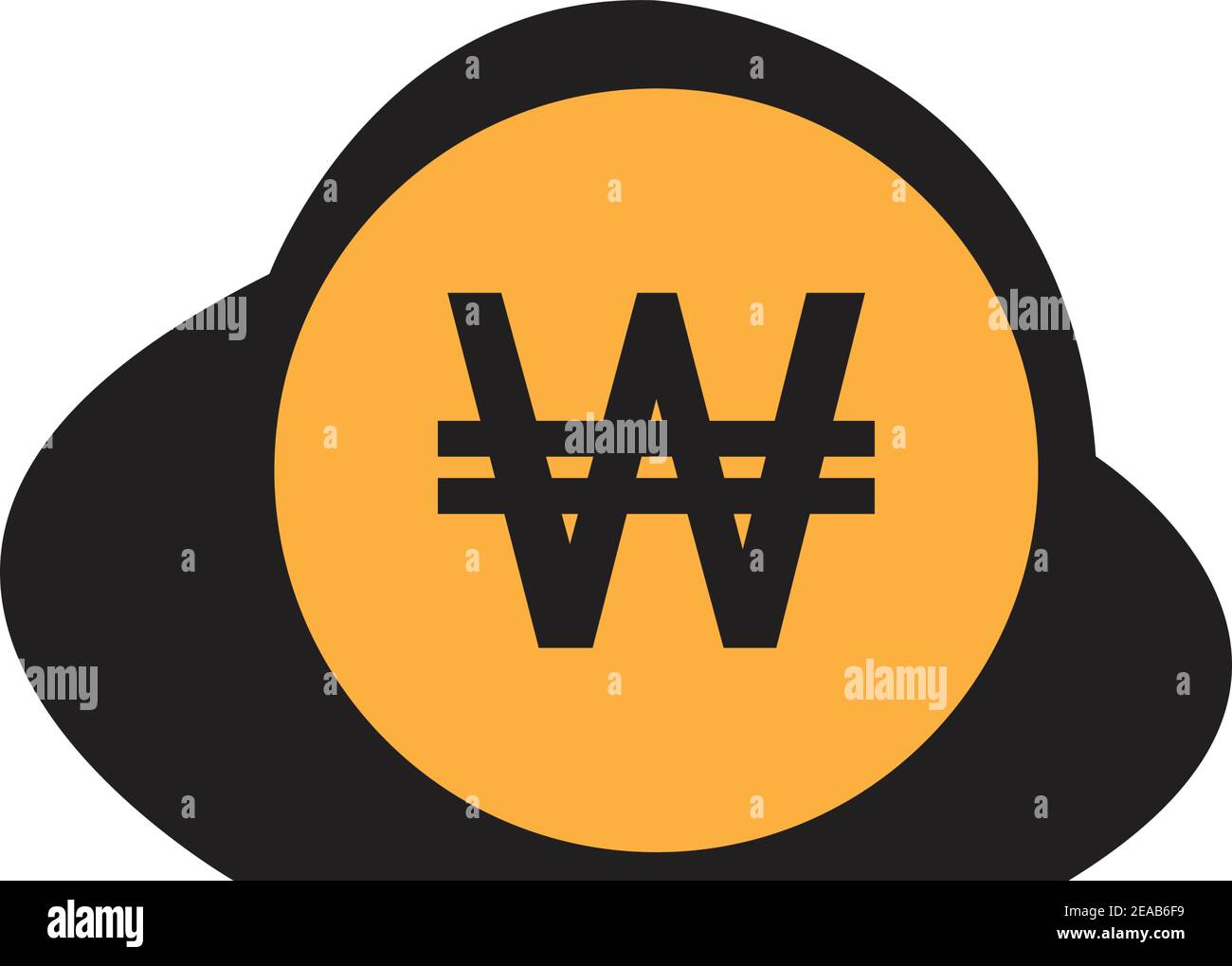 South Korean Won symbol icon Vector Stock Vector Image & Art - Alamy